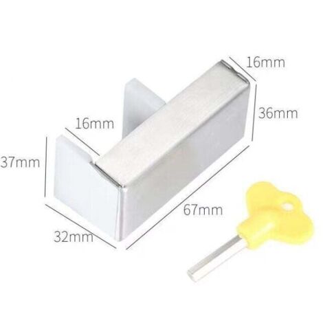 Set of 2 aluminum alloy door frame security locks for sliding windows ...