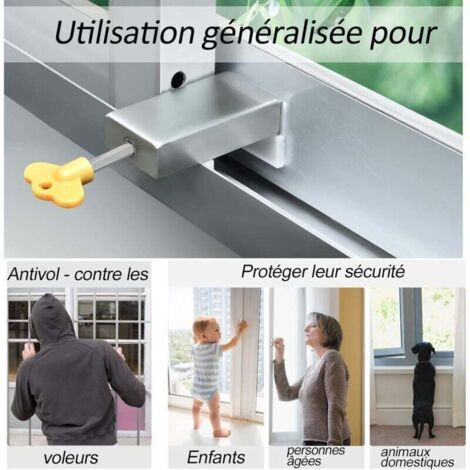Set of 2 aluminum alloy door frame security locks for sliding windows ...
