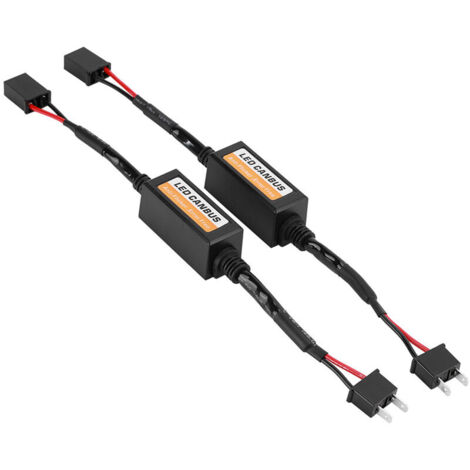 2Pcs LED Canbus Headlight Decoder Anti-Flicker Device Resistors Error ...