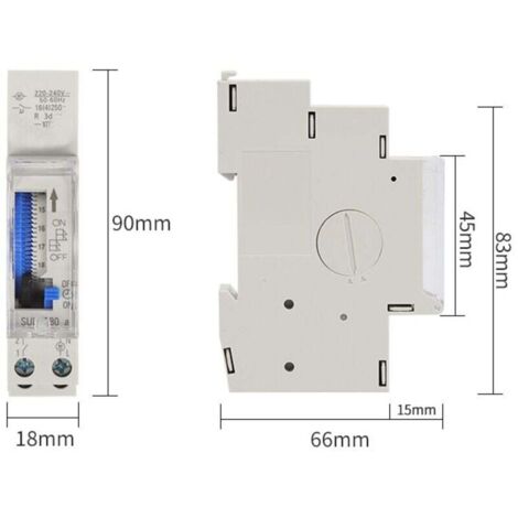 180A Time Switch 24-Hour Mechanical Timer 15-Minute Minimum Timer DIN ...