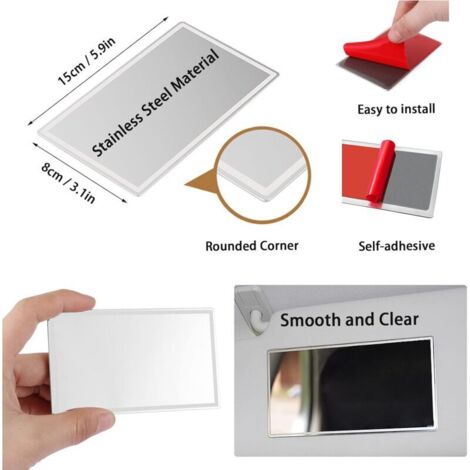 Square, Self-Adhesive, Portable HD Makeup Mirror for Car Interior