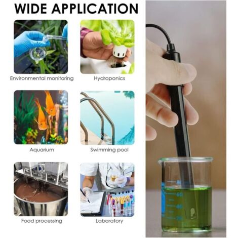Pool pH Probe, 0-14 pH Electrode, pH Probe Tool for pH Measurement ...