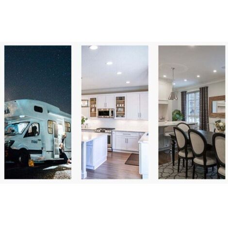 Mini Recessed LED Spotlight, 55mm cutout, 68mm diameter, Compact, 3W ...