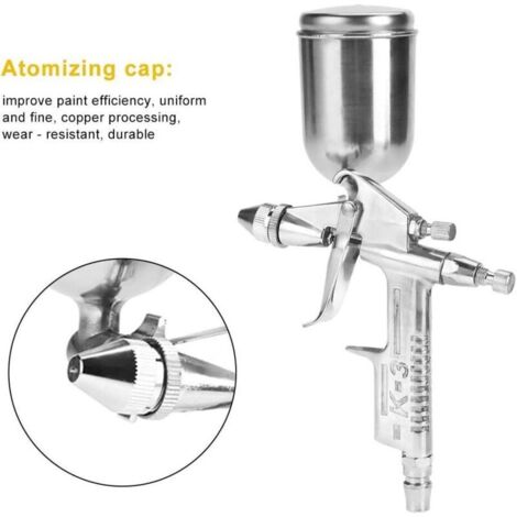 Professional Paint Spraying System 0.5mm Nozzle 125ML Mini Pneumatic ...