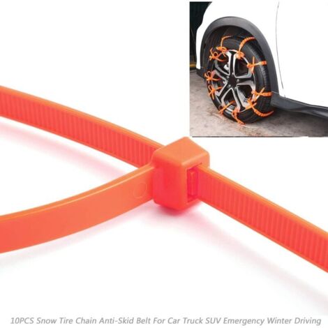 40-Piece Universal Adjustable Snow Chains for Cars, Easy to Carry and ...