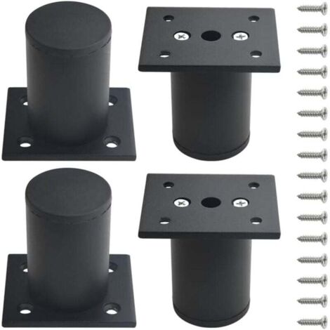 Set of 4 Metal Cabinet Legs, Furniture Legs, Kitchen Adjustable Legs ...