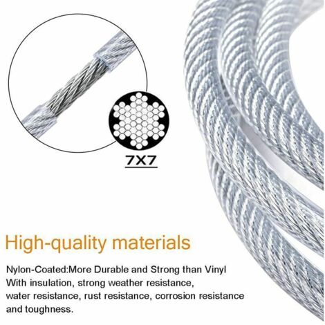 30m Stainless Steel Cable Rope Kit, Metal Cable, Stainless Steel Cable ...