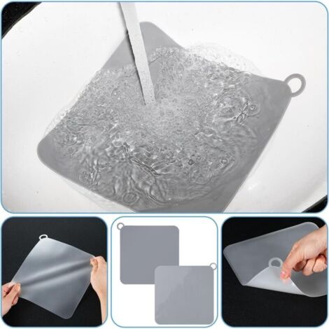 4 Pieces Anti-Odor Silicone Drain Plugs, 20×20cm Shower Drain Plug ...