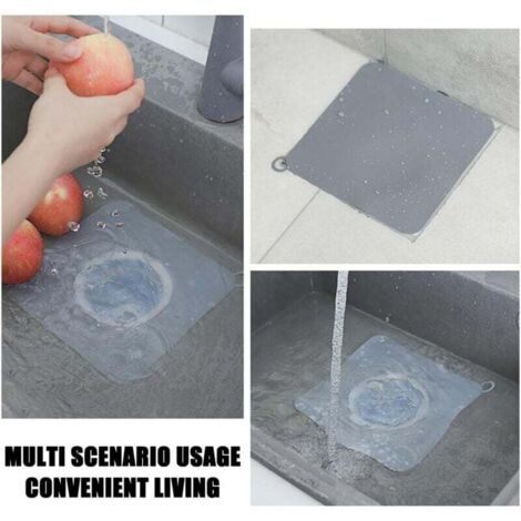 4 Pieces Anti-Odor Silicone Drain Plugs, 20×20cm Shower Drain Plug ...