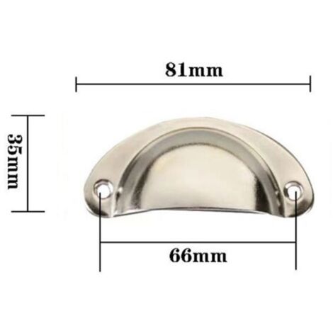 pcs Cup Handles Shell Pull Kitchen Cupboard Wardrobe Door Furniture ...