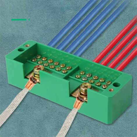 Single-phase terminal box with 2 outlets for domestic distribution ...