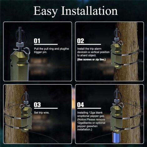 Perimeter Trigger Wire Alarm Device, 12 Gauge Accessories with 22 ...