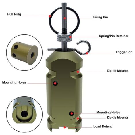 Perimeter Trigger Wire Alarm Device, 12 Gauge Accessories with 22 ...