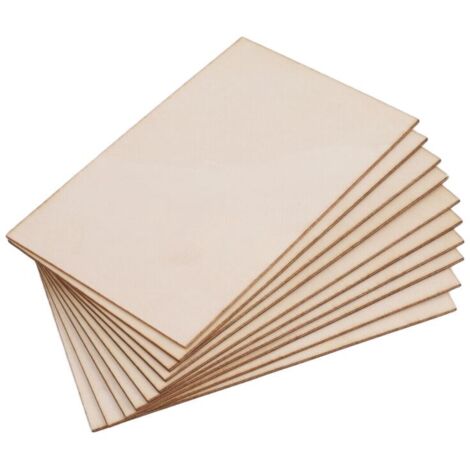 Pack of 10 Raw Wood Sheets, Thin Laminated Planks for Houses, Planes ...
