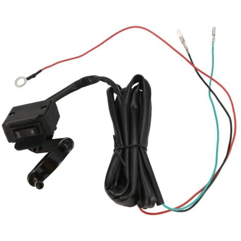12V Thumb Rocker Winch Switch with Handlebar Control Line Bracket for ...