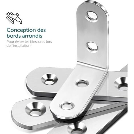 Supports de fixation en acier inoxydable - Lot de 40 supports de ...