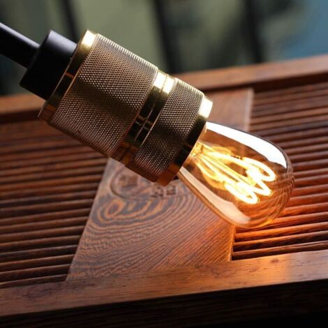 Pack of 15 E27 LED bulbs with spiral filament ST45/S14 3W Vintage Style ...