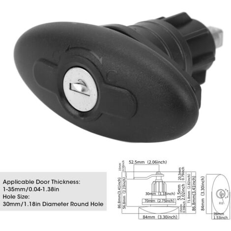 SJLERST Jiawu Campervan Cabin Door Lock, 30mm Oval Zinc Alloy and Nylon ...