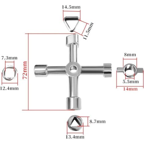Multifunctional 4-Way Universal Triangle Key, multifunctional ...