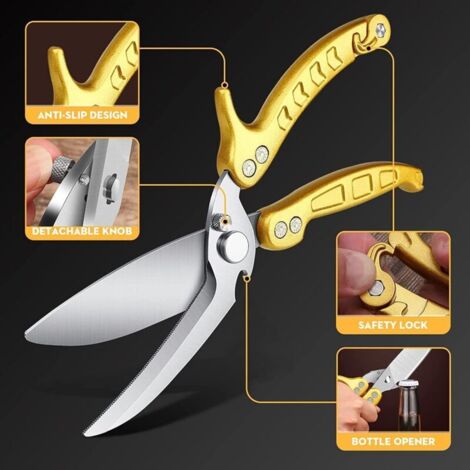 Detachable Poultry Shears, Shark Tooth Kitchen Scissors, Professional ...