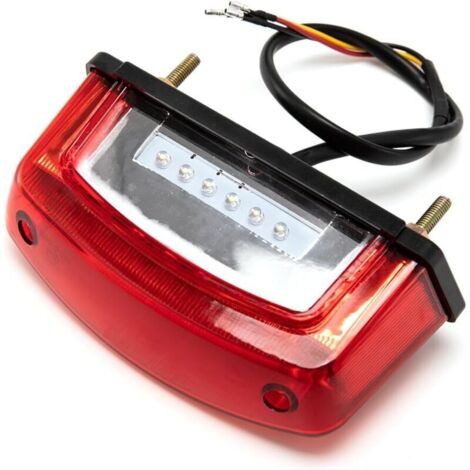 Universal 12V 21 LED Motorcycle Tail Light, White License Plate Light ...