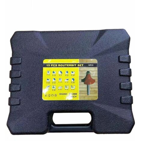 6.35mm router bits. Set of 15 straight grooving bits, wood cutter set ...