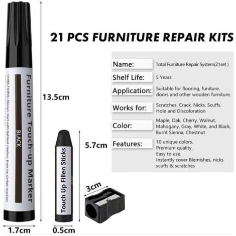21 pcs Furniture Touch-Up Pens, Felt-Tip Marker, Multi-Purpose ...