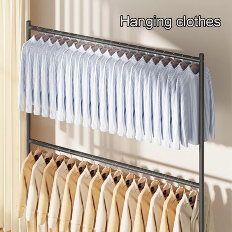 Double Layer Coat Rack Hanger Clothes Rack Stable Metal Hanging ...