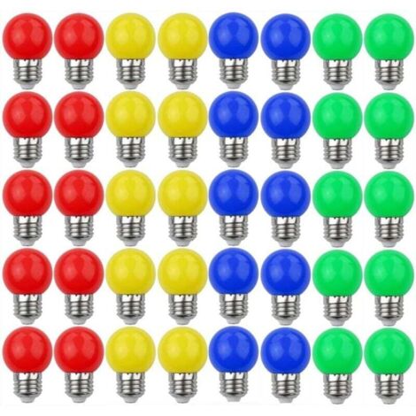E27 3W=30W Colored LED Bulbs, Decorative and Designer Light, 240 Lumens ...
