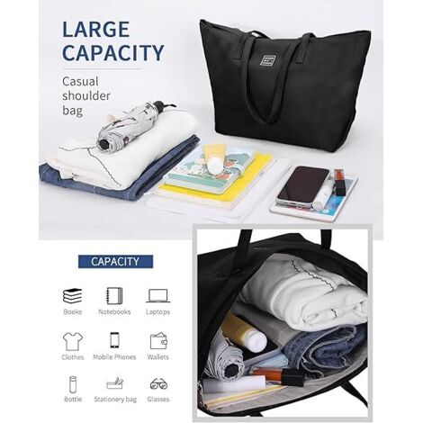 Women's Handbag, 19.3 Inch Large Capacity Water Resistant Tote Bag with ...