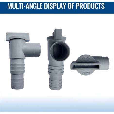 32/38 mm double slot pool shut-off/maintenance valve with piston ...