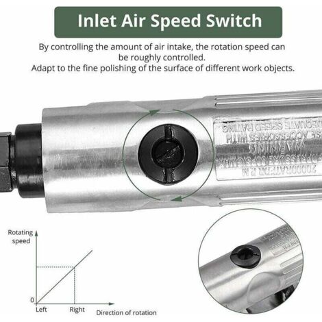 Pneumatic Air Angle Grinder (1/4 BSP 6.2 Bar) for Bodywork, Buffing ...