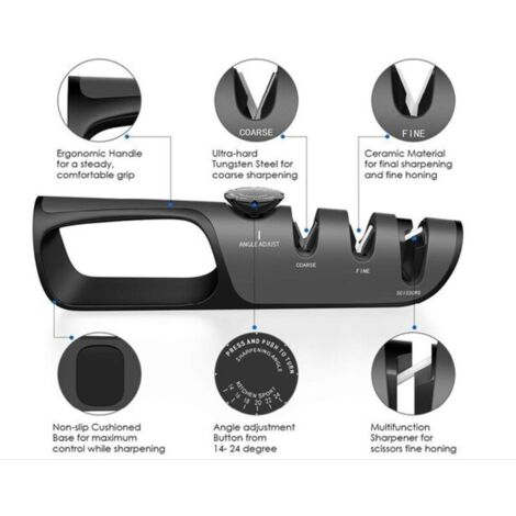 Professional 3-Stage Knife Sharpener - Japanese Knife Sharpener with ...