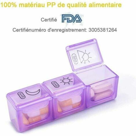 Weekly Pill Organizer, French 7 Days, 21 Compartments, 3 Times ...
