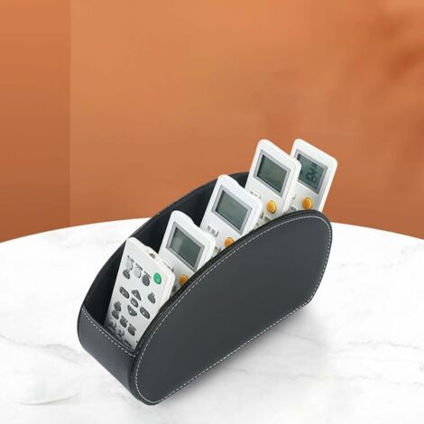PU leather remote control holder, multifunctional organizer with 5 ...