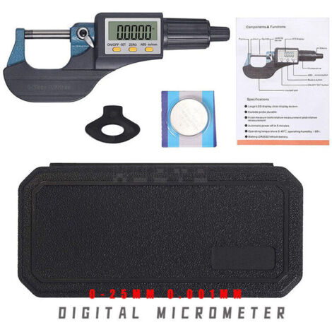 Electronic micrometer, wall thickness micrometer, digital micrometer 0 ...