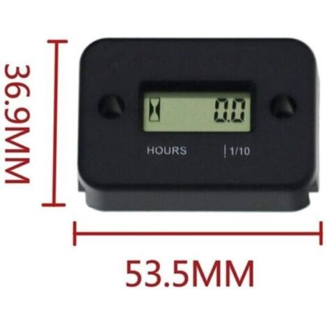 Waterproof LCD Screen Digital Hour Meter Portable Engine Gauge Hour ...