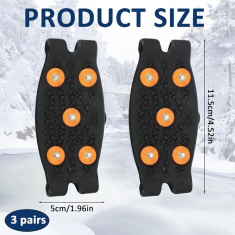 Pairs of Winter Shoe Spikes, Spikes for Shoes, Universal Shoe Spikes ...