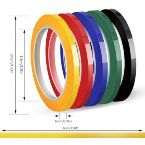Mesh Tape Self-adhesive marker for whiteboard, 5 rolls of 6mm ...