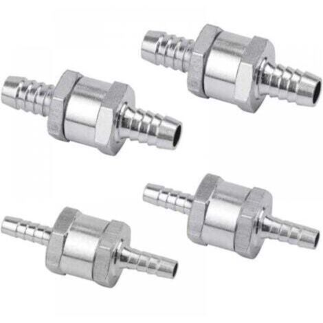 Set of 4 Diesel Non-Return Valves 6/8/10/12mm, Aluminum Alloy Fuel ...