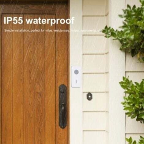 Wireless Doorbell with 55 Songs, Smart Home Security System, IP55 ...
