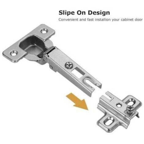 2-piece Covering Kitchen Door Hinge, 110° Opening Angle Cabinet Door ...