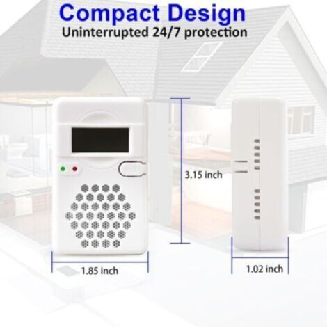 Carbon monoxide detector with digital LCD screen, CO detector with ...