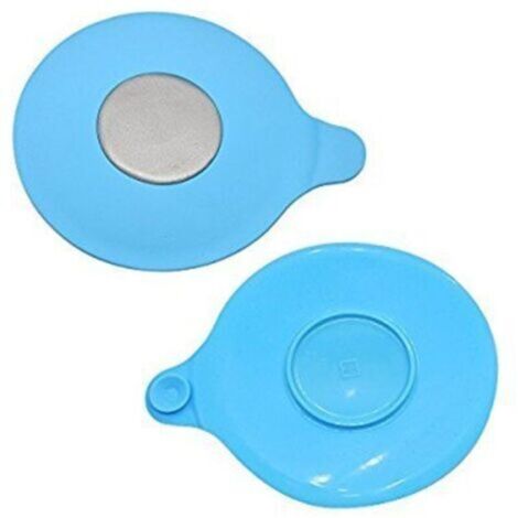 Set of 2 bathtub plugs for hair catching (blue), bathtub drain strainer ...