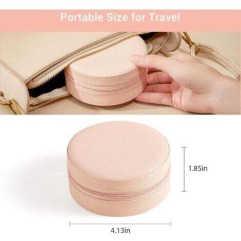 Portable jewelry display box with zipper for rings, earrings, necklaces ...