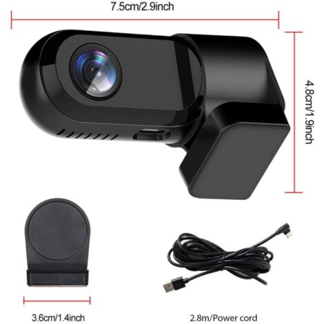 Car Camera with Night Vision, Wide Angle Recorder for Driving and Parking
