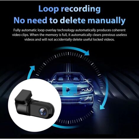 Car Camera with Night Vision, Wide Angle Recorder for Driving and Parking