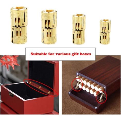 8-Piece Cylinder Hinges, Concealed Brass Hinge, 180° Opening Angle ...