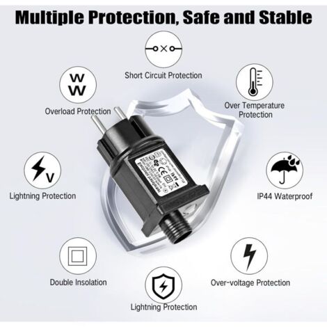 2-Piece 31V 6W LED Power Supply Transformer, Low Voltage Driver Adapter ...
