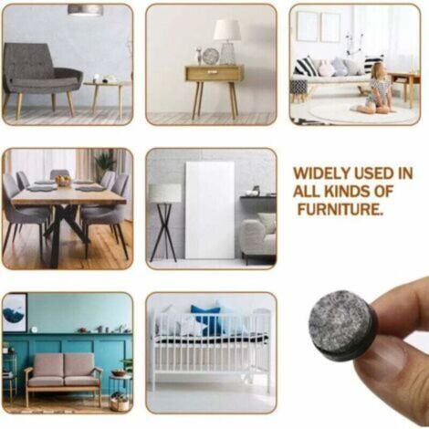 20 pieces furniture sliding chair glides, chair pads, 22mm felt ...